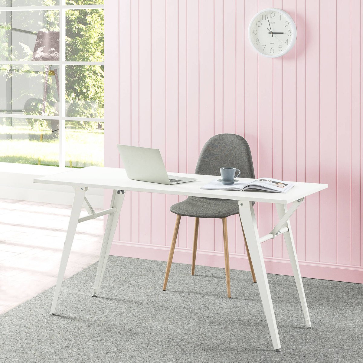 Zinus Folding Office Desk Laptop Computer Study Student Table - 140 cm ...
