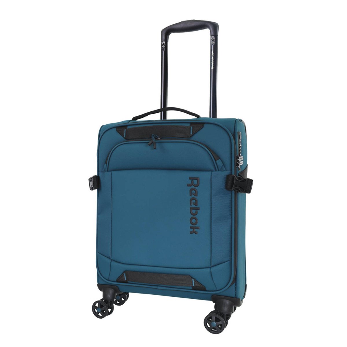 Reebok Pro Cabin Leather Film Soft Shell Suitcase Travel Lauggage 54cm ...