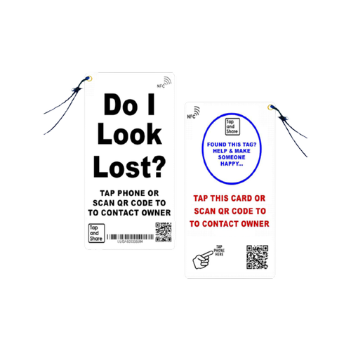 2x Smart Nfc 'do I Look Lost' Luggage Tags With Smart Passive Tracking ...
