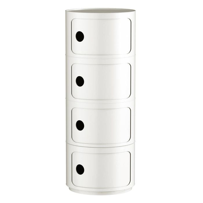 MIUZ 4 Tier White Replica Componibili Round Storage Cabinet - Bunnings ...