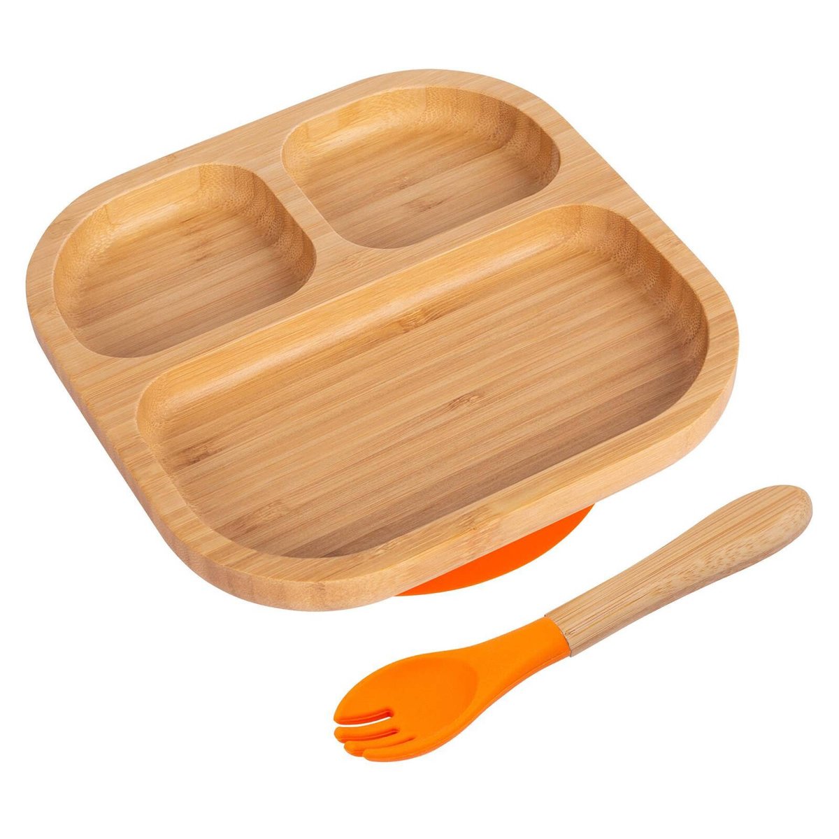 Tiny Dining Bamboo Segmented Baby Weaning Plate & Fork Set - Bunnings ...