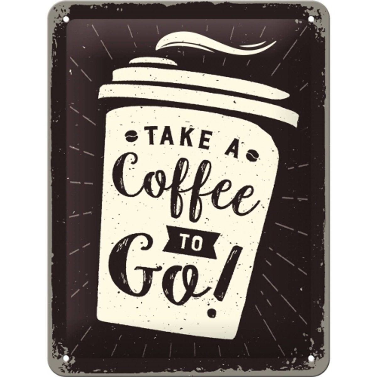 Nostalgic Art 15x20cm Small Wall Hanging Metal Sign Coffee To Go Home ...