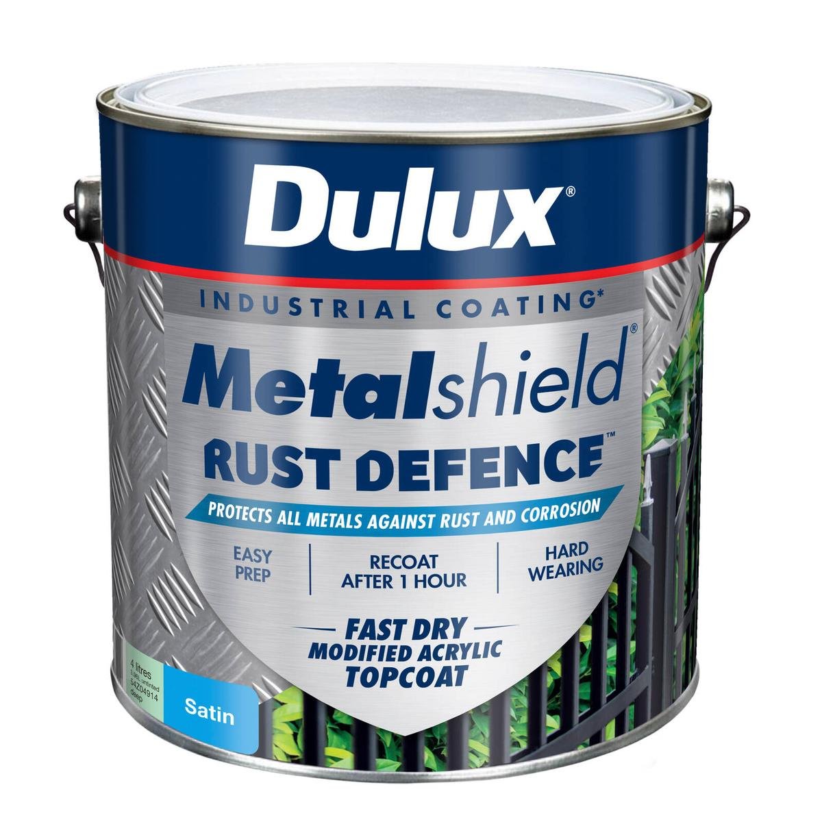 Dulux 4L Deep Satin Metalshield Rust Defence - Bunnings New Zealand