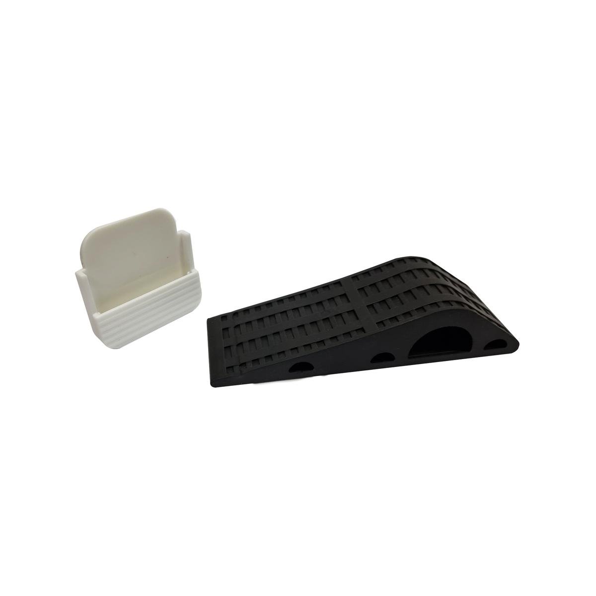 Adoored Black Rubber Heavy Duty Wedge With Holder - Bunnings Australia