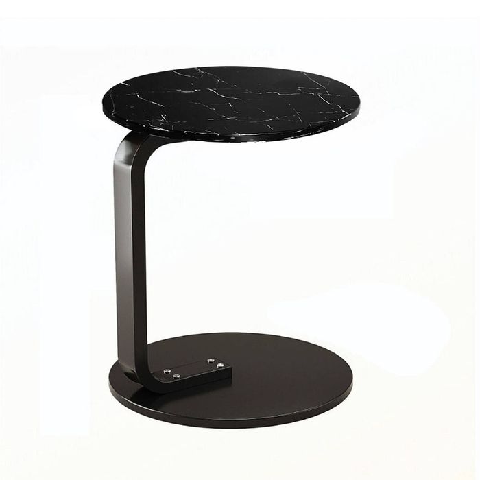 SOGA 50cm Black Marble Side Table - Bunnings Australia