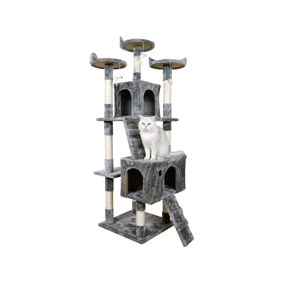 Furtastic 170cm Cat Tree Scratching Post - Silver Grey - Bunnings Australia