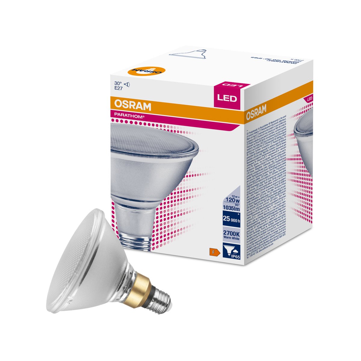 Osram 12W P 1035Lm Warm White 30D ES LED AR38 Light Globe - Bunnings ...