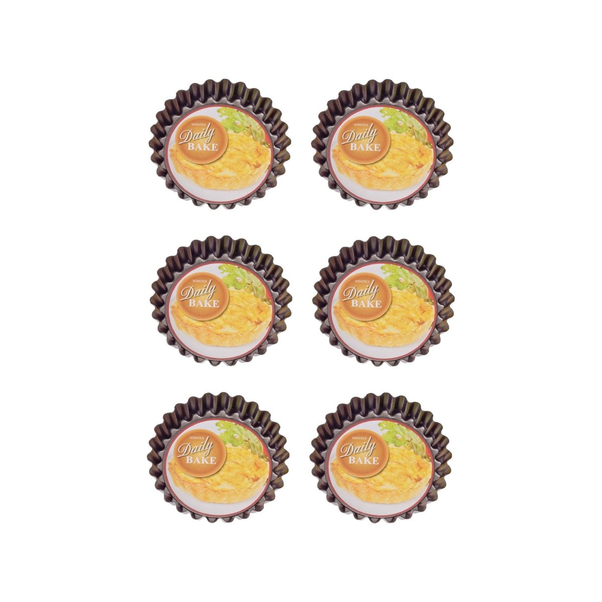 Daily Bake Mini-quiche Pan With Loose Base 10cm X 2cm- Set Of 6 ...