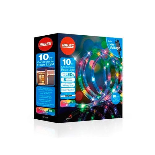 Arlec 10m Festive LED Light Rope - Mult - Bunnings Australia