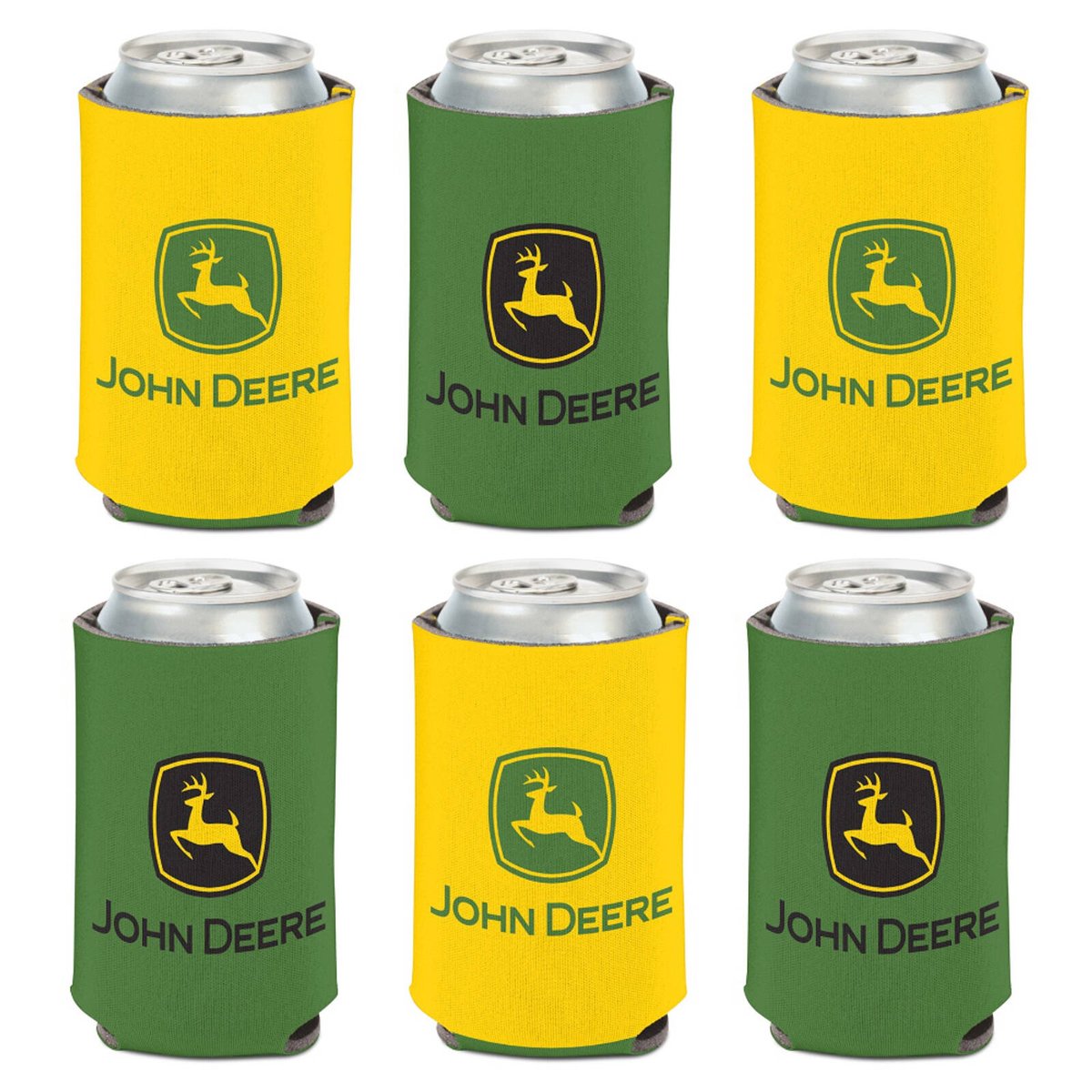John Deere Can Cooler / Stubbie Holder 12oz Two Sided Logo Set of 6 - Bunnings Australia