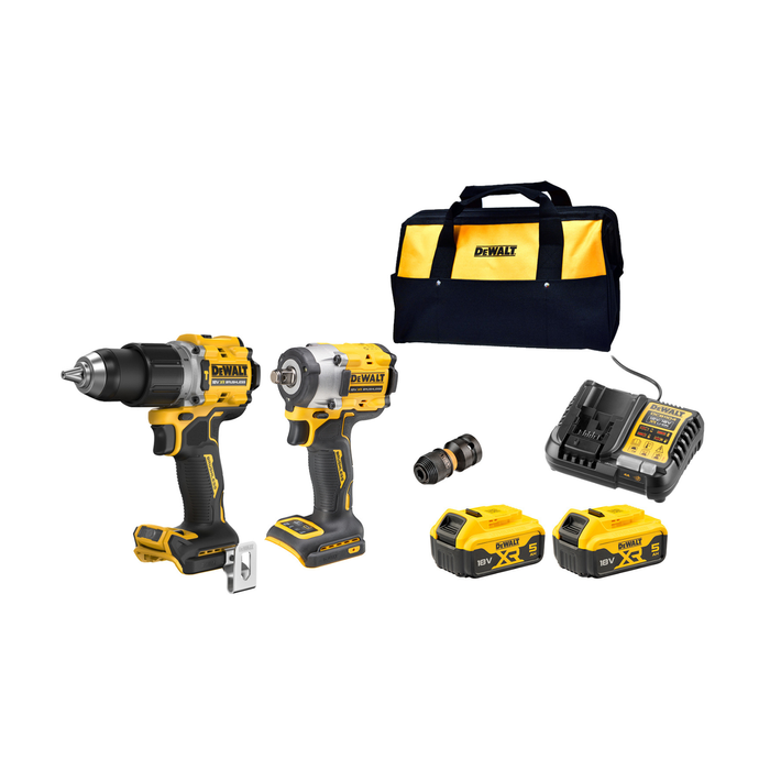 DeWALT 18V XR 5.0Ah Li ion Brushless 2 Piece Combo Kit DCZ294P2 XE