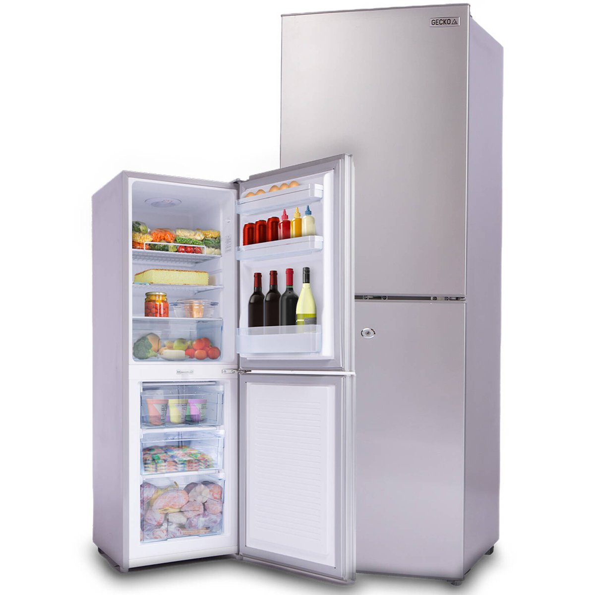 GECKO 160L Upright Portable Fridge / Freezer, 12V/24V for Motorhome and ...