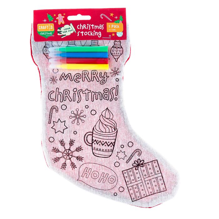 Crafted Colour Your Own Christmas Stocking - Bunnings Australia