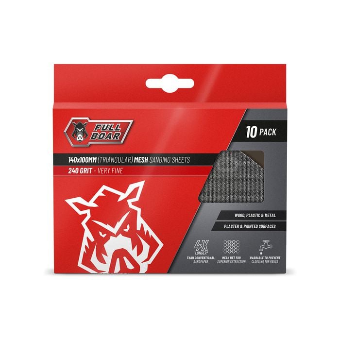 Full Boar 240g Triangular Mesh Sanding Sheets - 10 Pack - Bunnings ...