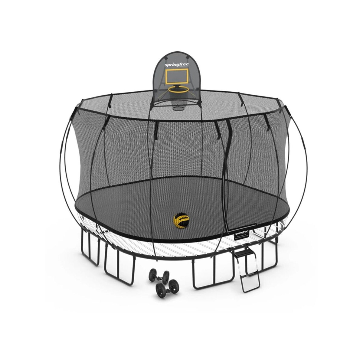 Springfree Large Square Trampoline 11 ft - Moving Accessory Bundle ...