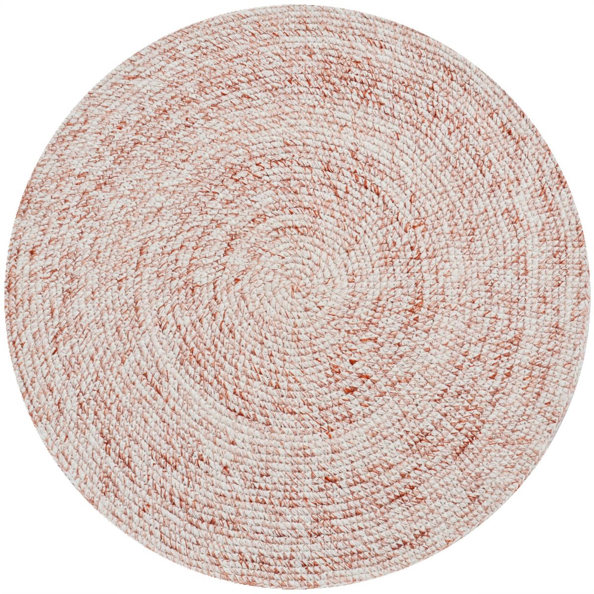 Handwoven Round Rug-Orbit 6223-Ivory Rust-120x120cm - Bunnings Australia