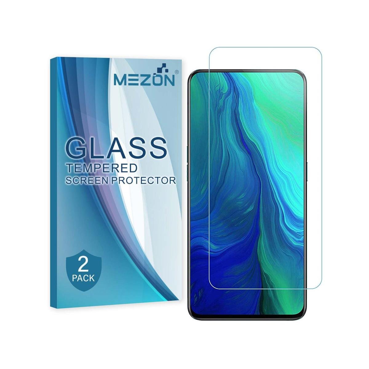 2 Pack MEZON OPPO Reno2 Z Clear Tempered Glass Screen Protectors ...