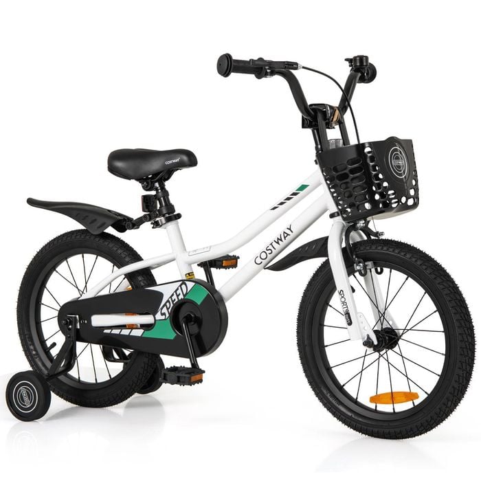 Costway 40cm Kids Bike Adjustable Training Bicycle - White - Bunnings ...