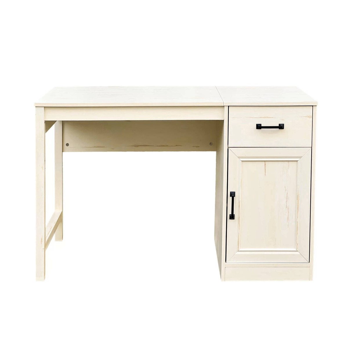 Graham Writing Desk 120cm Distressed Ivory - Bunnings Australia