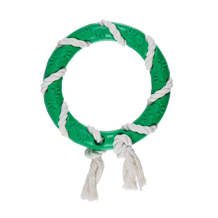 Happy Tails Eco Rope And Rubber Ring Toy - Bunnings Australia