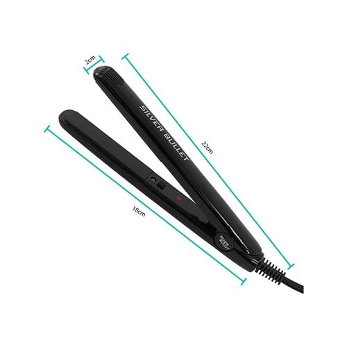 Silver Bullet Mini Hair Straightener Black Travel Size Straightening ...