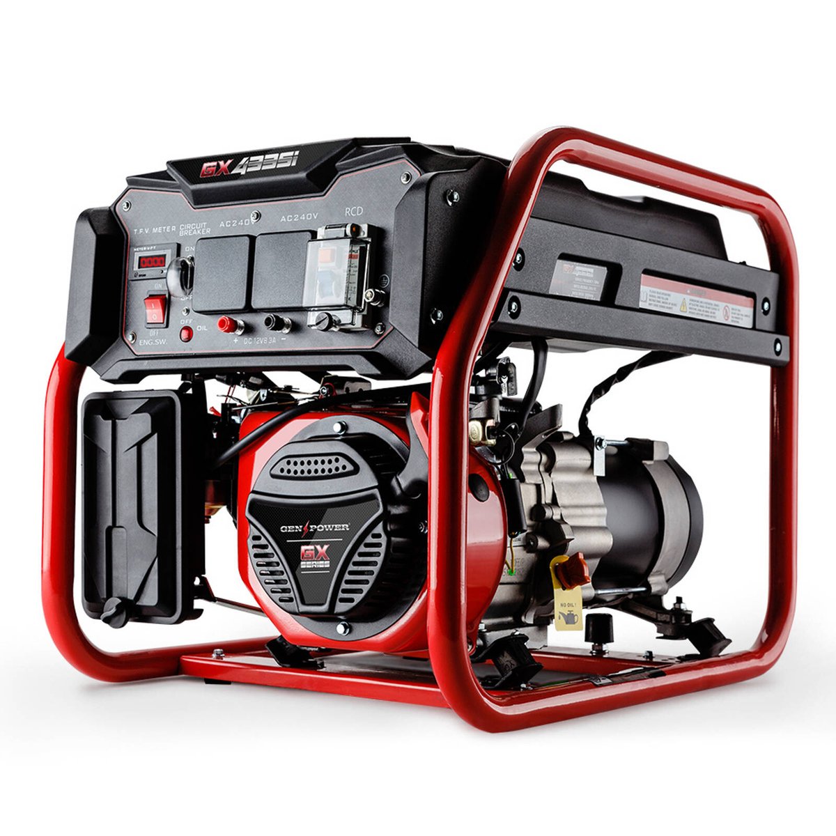 GENPOWER Portable Petrol Generator 4.2kW Max 3kW Rated Single-Phase ...