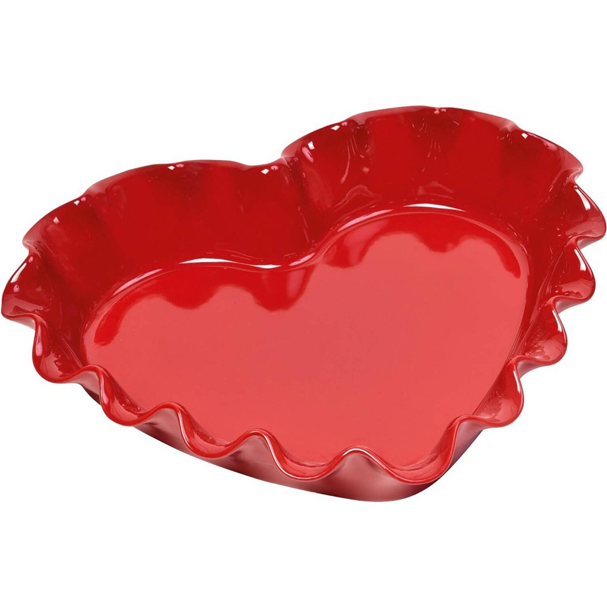 Emile Henry 33cm Ceramic Ruffled Heart Pie Dish Burgundy - Bunnings ...