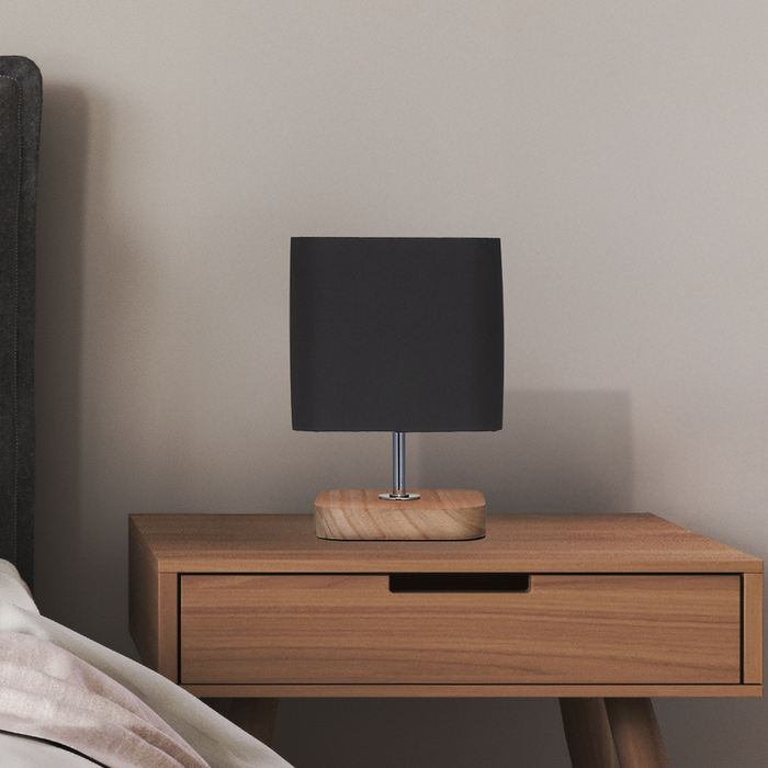 Verve Design Natural Base With Black Shade Table Lamp - Twin Pack - Bunnings New Zealand