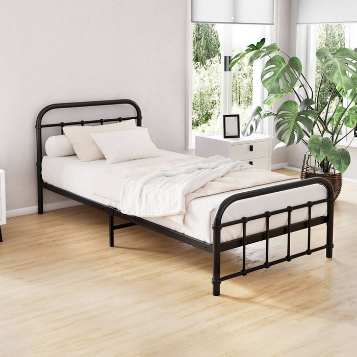 Artiss Metal Bed Frame Single Size Bed Base Beds Platform Black ...