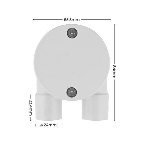 DETA 20mm 2 Way U Type Conduit Junction Box - Bunnings New Zealand