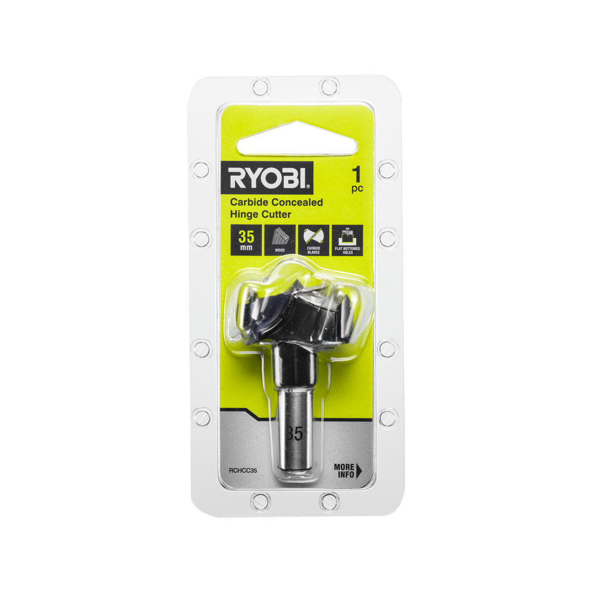 Ryobi 35mm Concealed Carbide Hinge Cutter - Bunnings Australia