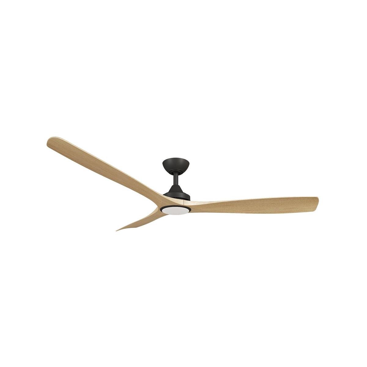 Threesixty 152cm Black Motor Natural Spitfire DC 3 Blade With Light ...