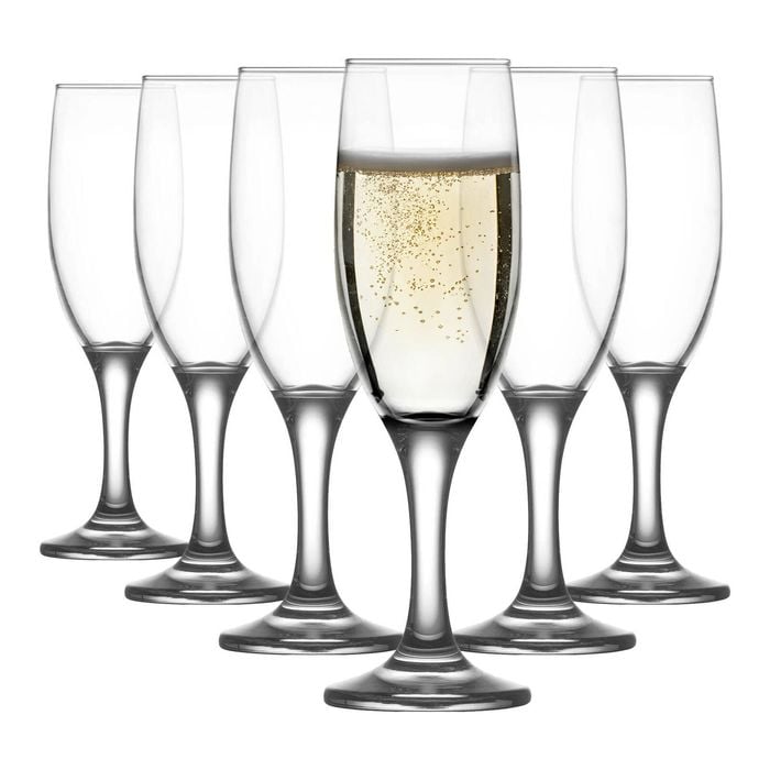 Misket Glass Champagne Flutes - 190ml - Pack of 6 - Bunnings Australia