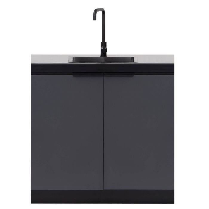 AlfrescoPlus 960mm Cadet Grey Double Sink Module - Bunnings Australia