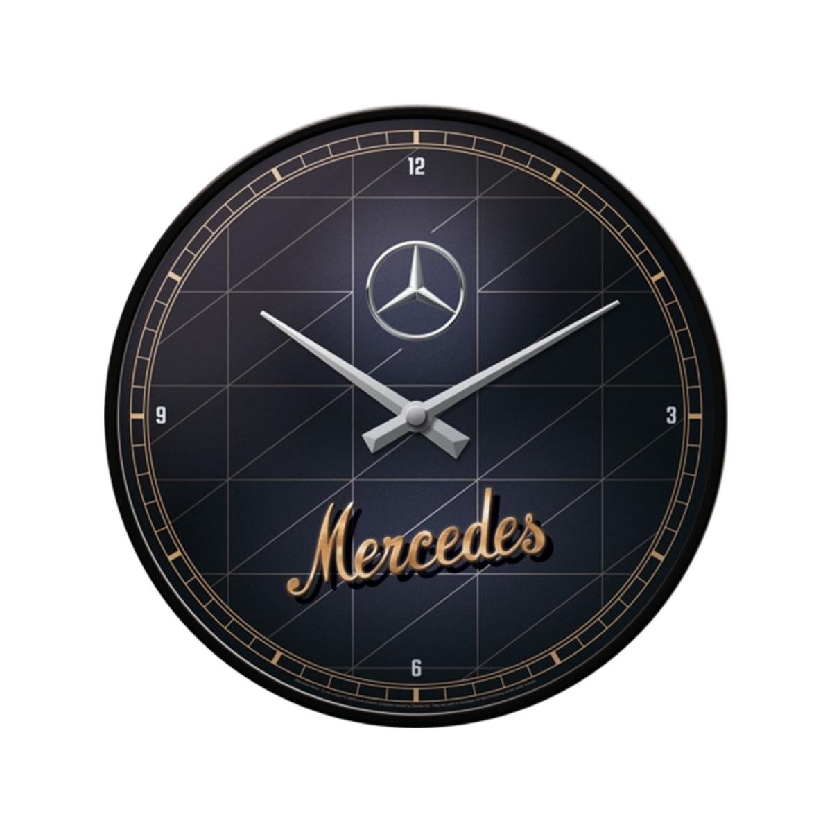Nostalgic-Art Wall Clock Mercedes-Benz - Silver & Gold - Bunnings Australia