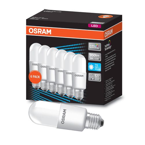 Osram Globe Led Stick 9W ES DL 6PK - Bunnings Australia