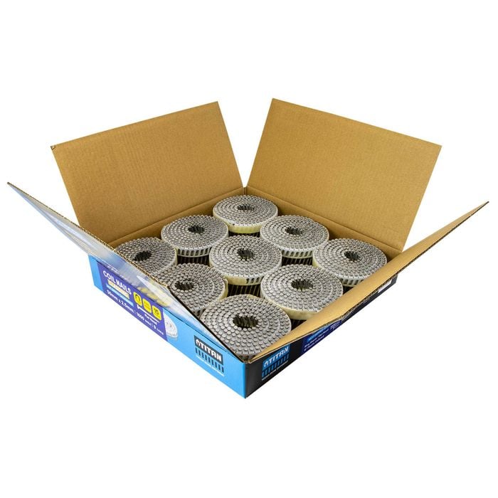Titan 50 x 2.5mm Hot Dipped Galvanised Collated Coil Nail Ring - 1800 ...