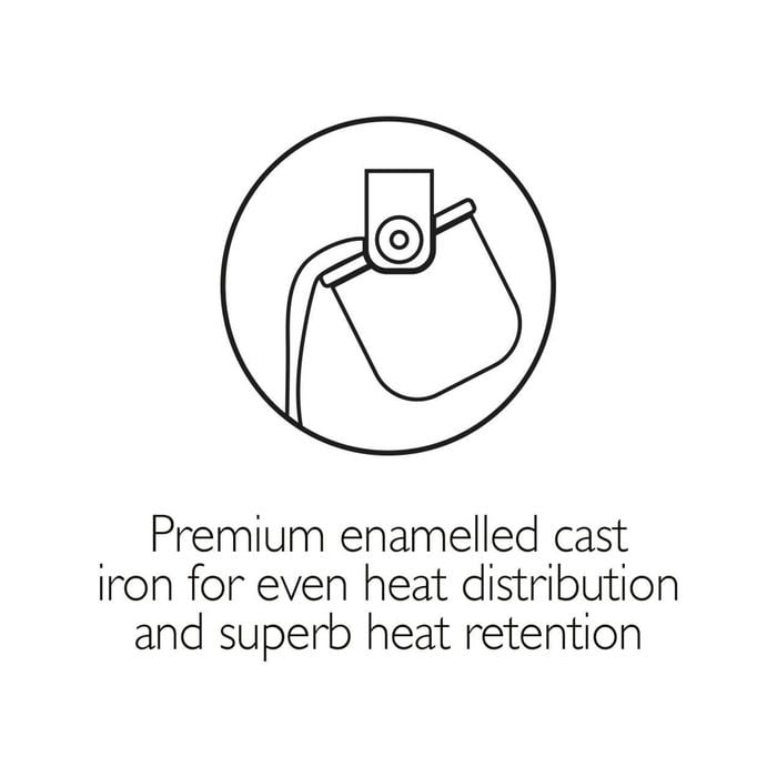 Stanley Rogers Cast Iron 24cm / 3.5L French Oven Grill Duo | Midnight ...