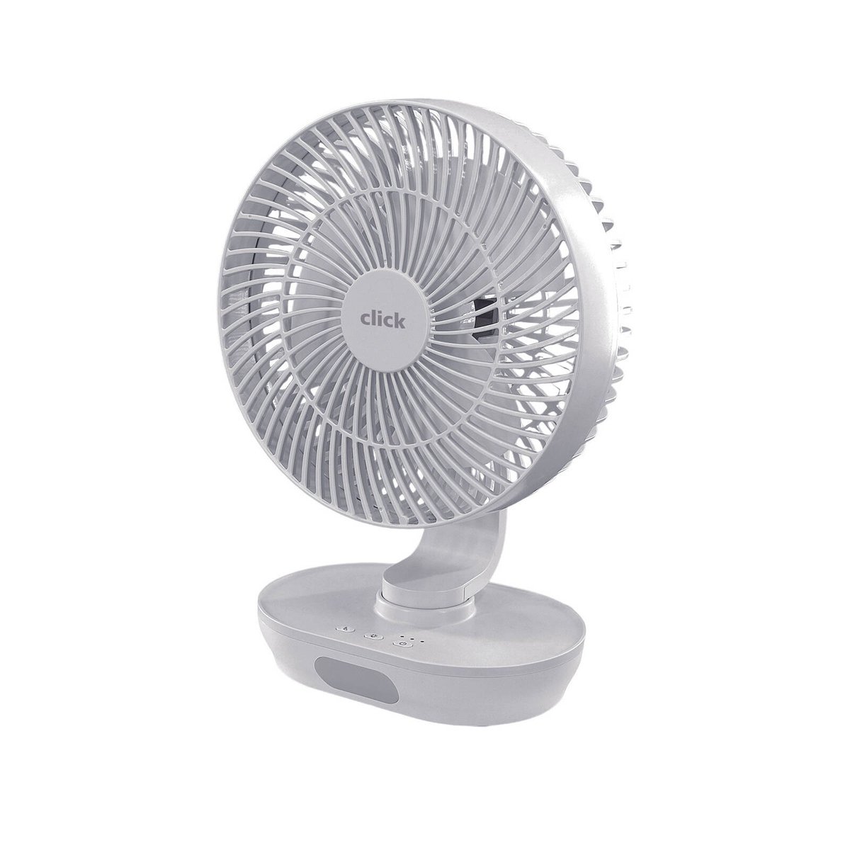 Click 16cm Rechargeable Desk Fan With Light - Bunnings Australia