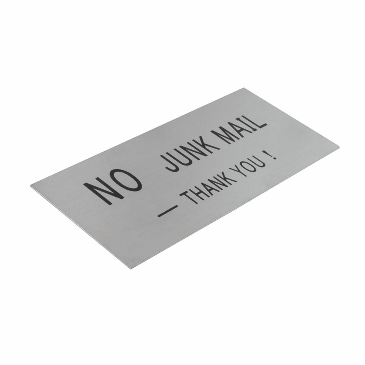 Sandleford 140 x 65mm Stainless Steel No Junk Mail Sign - Bunnings ...