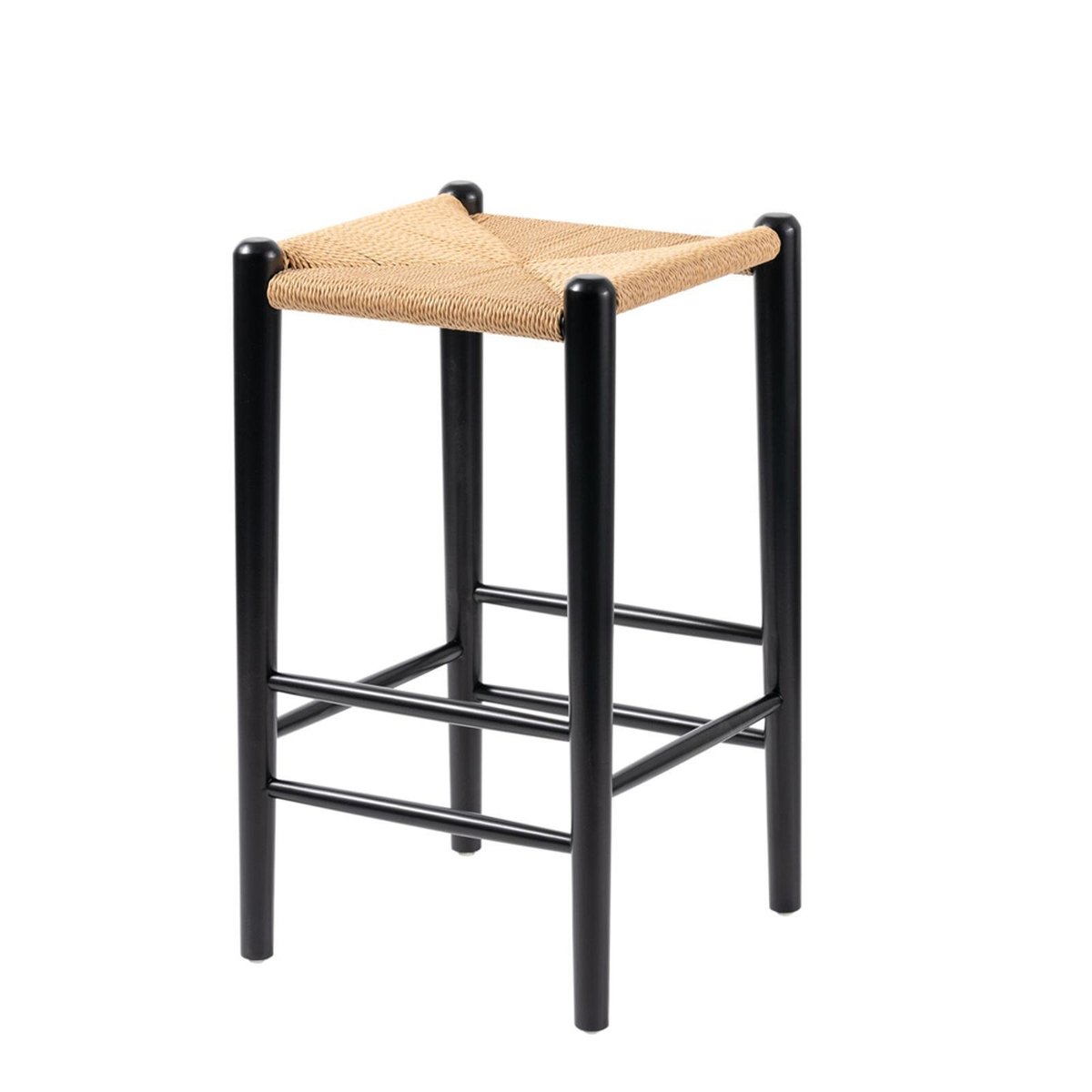 Simplife 65cm Black & Natural Replica Hans Wegner Wishbone Kitchen ...