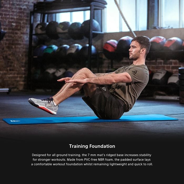 Reebok Training Mat - Blue (7mm) - Bunnings Australia
