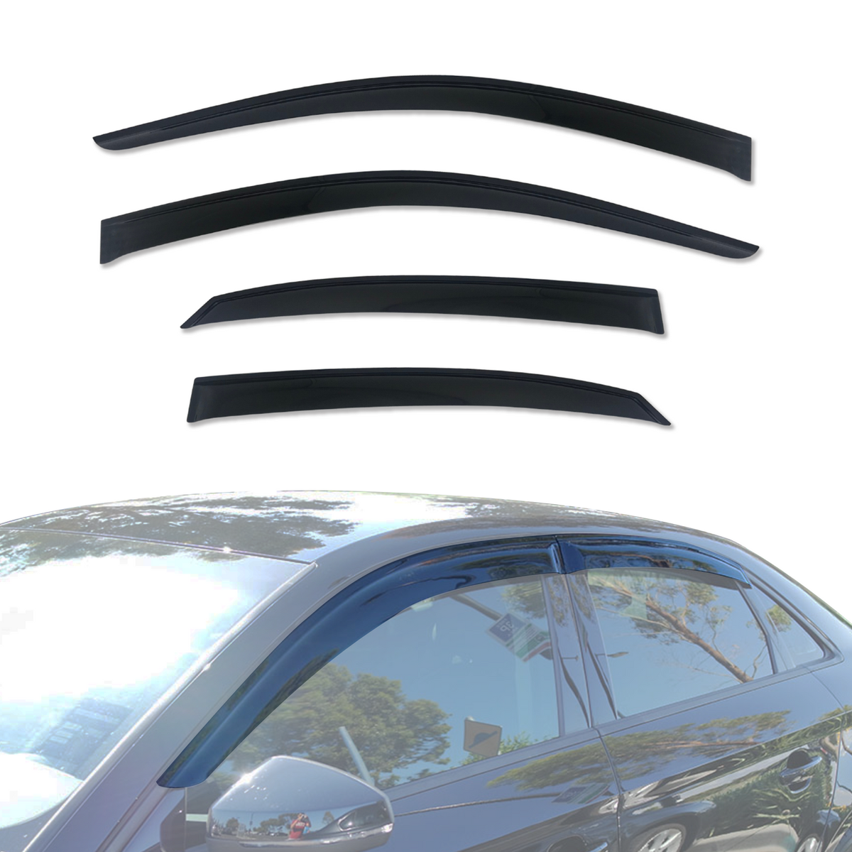 AUSGO Weather Shields for Audi A3 8V Sedan 2013-2020 Weathershields ...