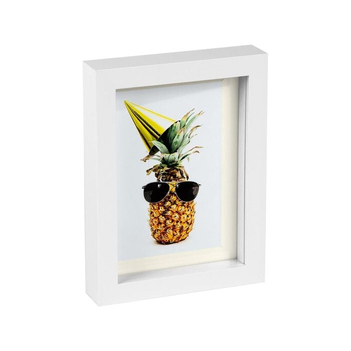 Nicola Spring 5" x 7" White 3D Box Photo Frame - 4" x 6" Mount ...