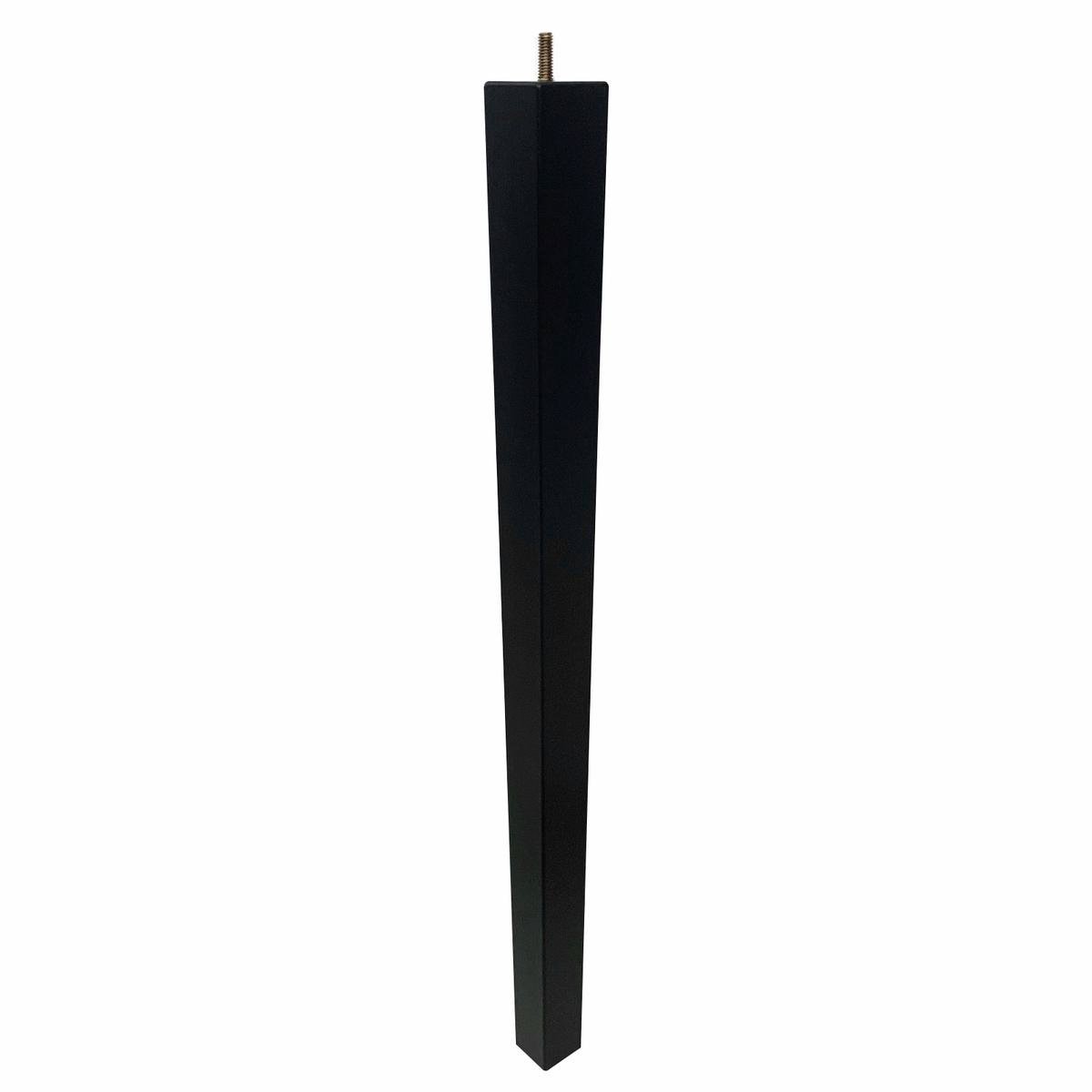 Adoored 53 - 40 x 730mm Black Pine Tapered Square Furniture Leg ...