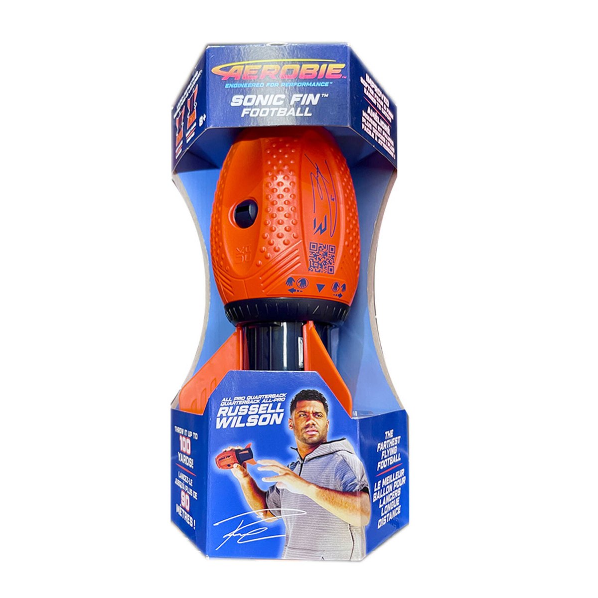 Aerobie Outdoor Toy Sonic Fin Spiral Throwing Football Up to 100 Yards ...