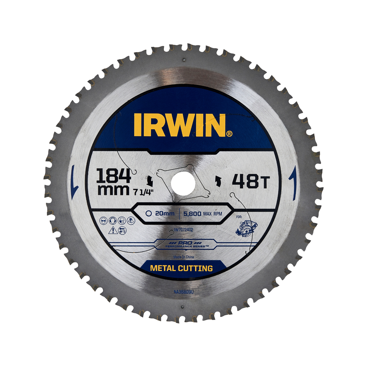 IRWIN Circular Saw Metal Blade Marathon Pro 184MM 48T IW7072402 ...