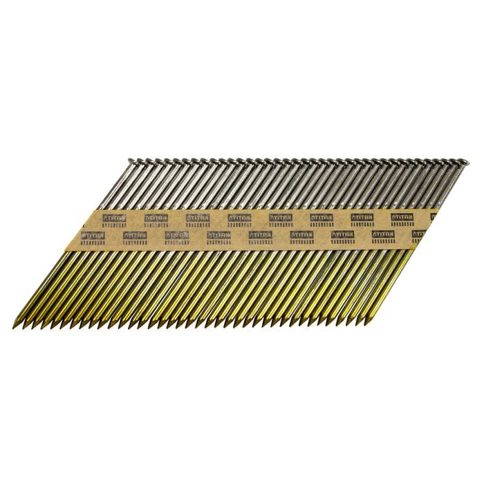 Titan 90 x 3.15mm Bright Steel Collated Framing Nails - 1000 Pack ...