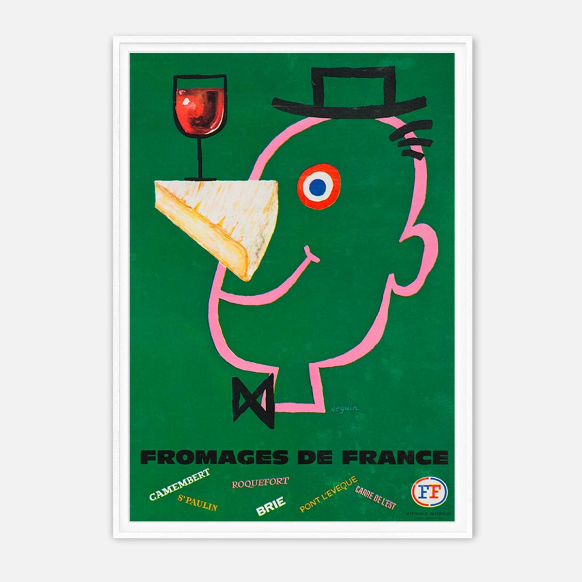 Galrie Vintage French Cheese Art Print by Seguin - Celebrate French ...