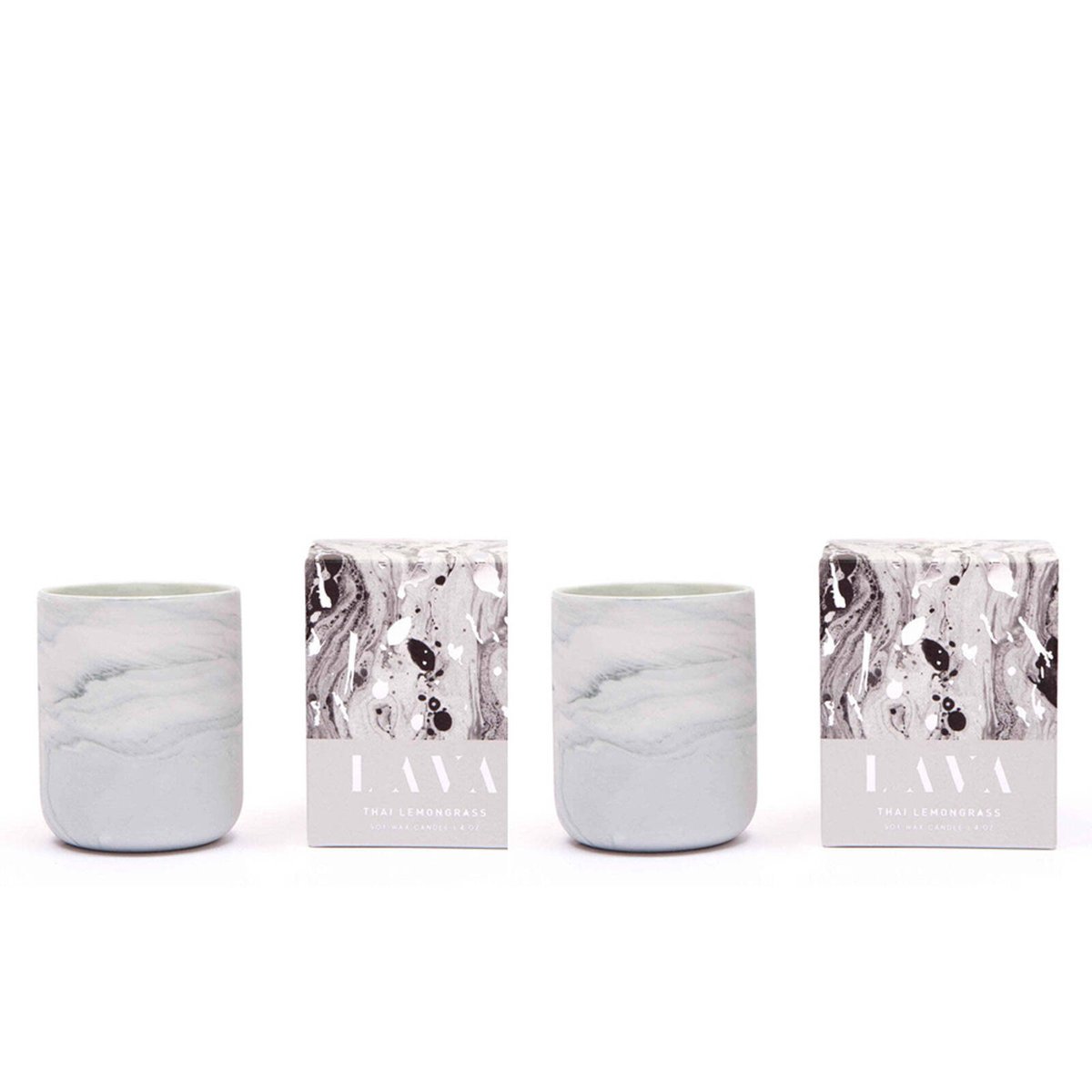 2PK Serenity Lava 130g Small Scented Soy Wax Candle - Thai Lemongrass ...